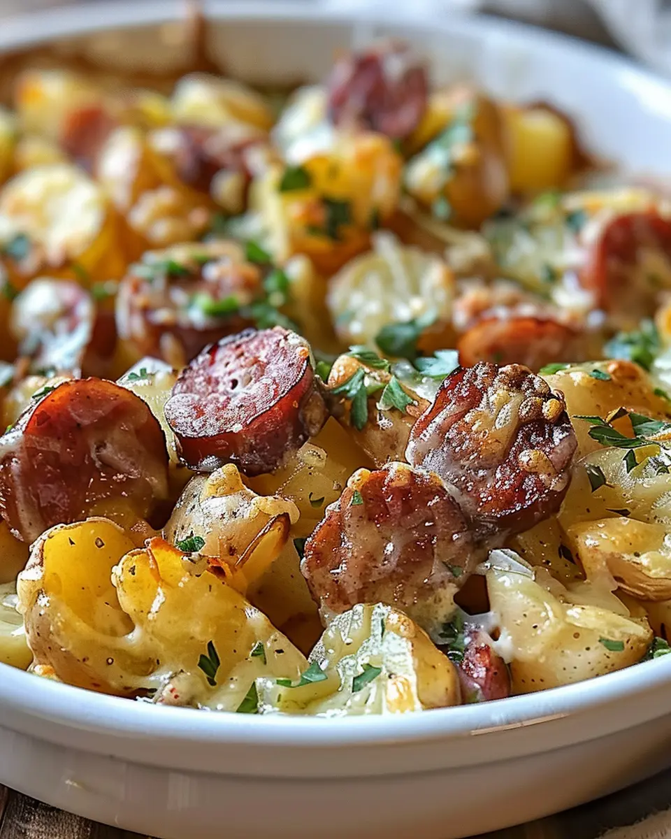 Cheesy Ranch Potatoes and Smoked Sausage Delight